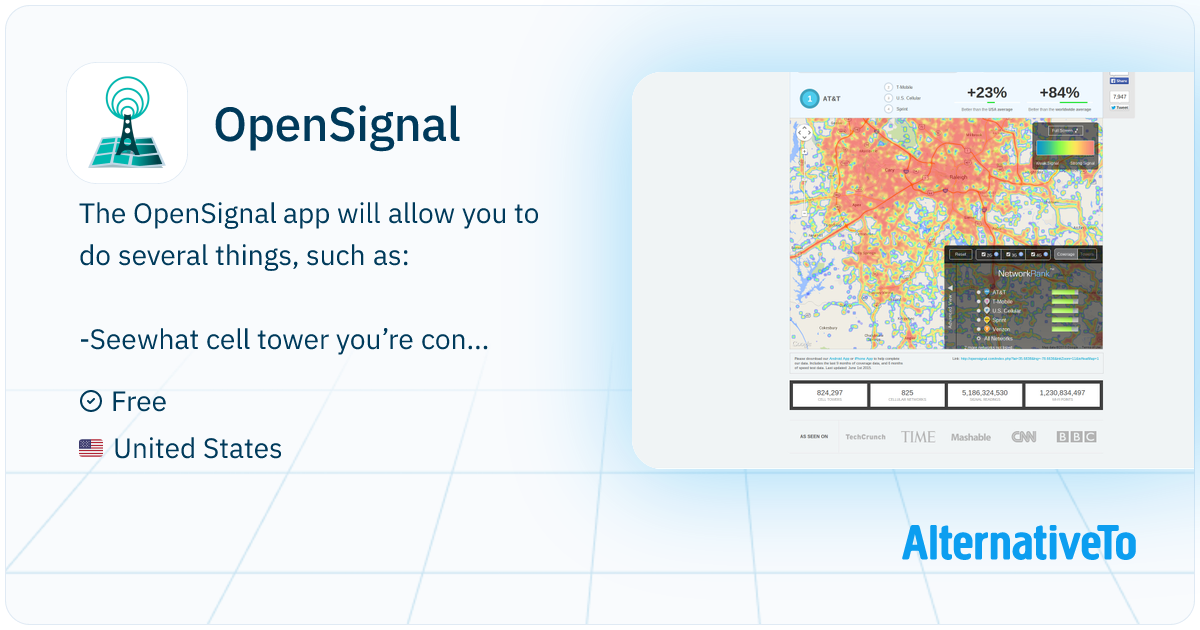 OpenSignal: With OpenSignal you can map cellular coverage, find Wi-Fi ...