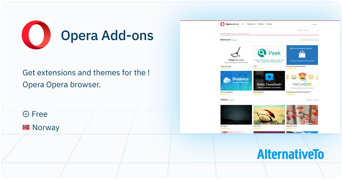 Opera Add-ons: Get extensions and themes for the | AlternativeTo