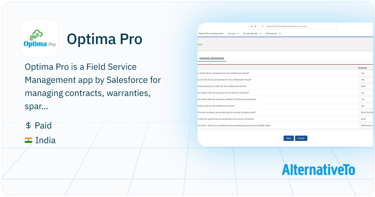 Optima Pro: A Field Service Management app by Salesforce, Optima Pro ...