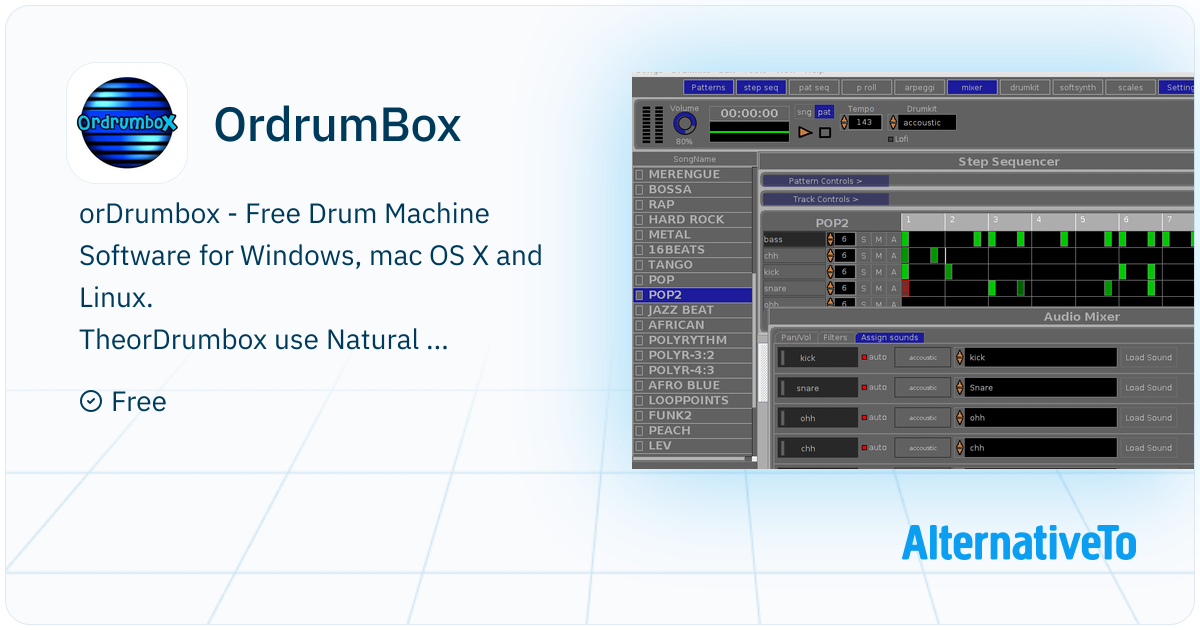 OrdrumBox: The orDrumbox is a free drum machine software, creative ...