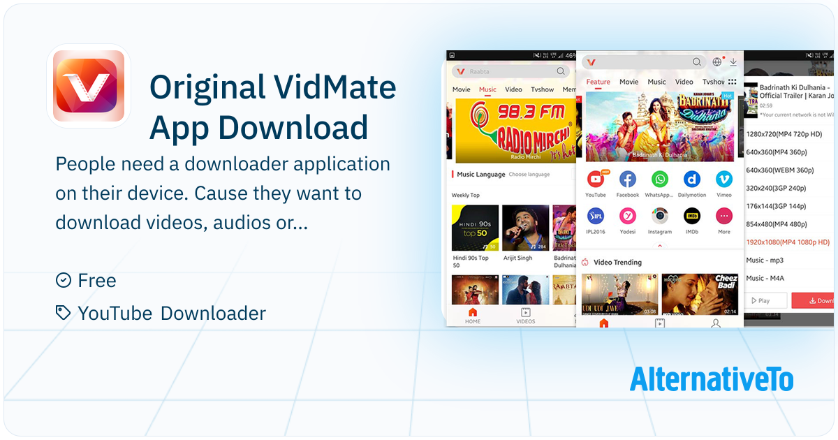 Original VidMate App Download: Here is the original VidMate application ...