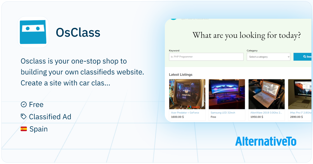 OsClass: Free classifieds script to create online classifieds website ...