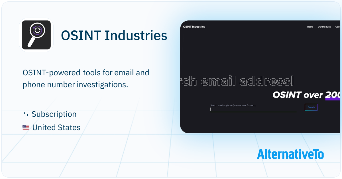 OSINT Industries: OSINT-powered tools for email and phone number ...