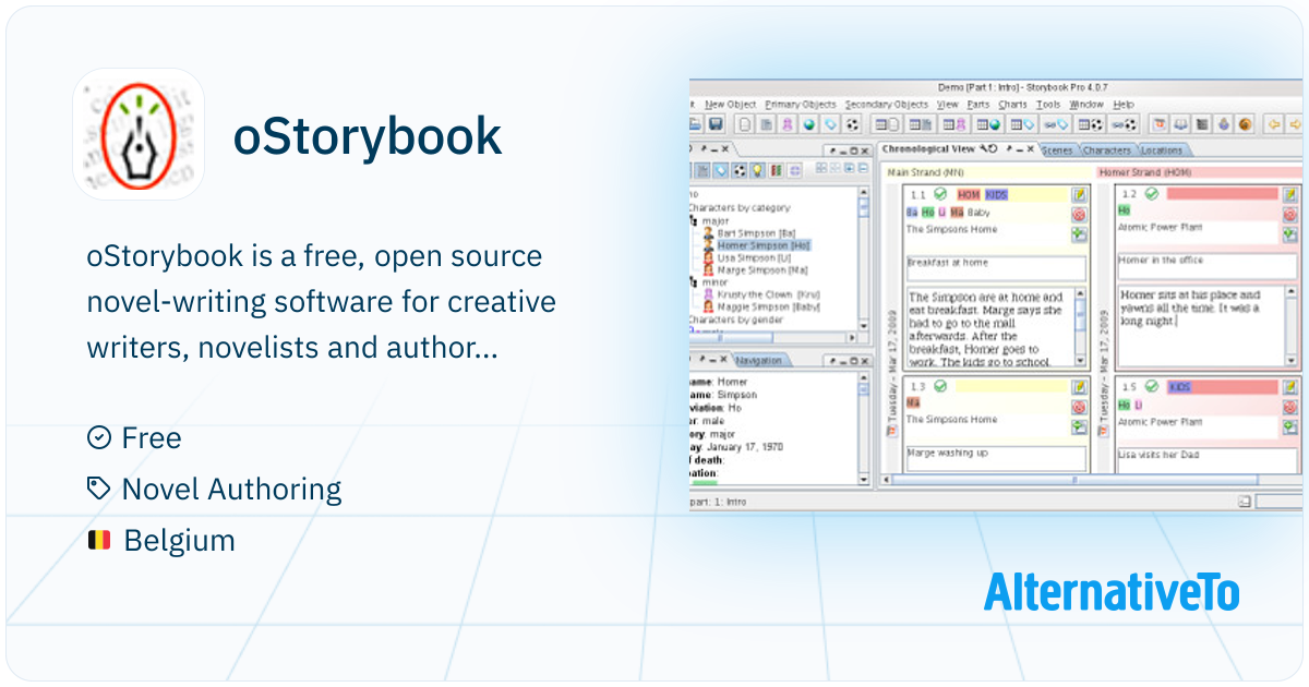 oStorybook: Free, open source novel-writing | AlternativeTo
