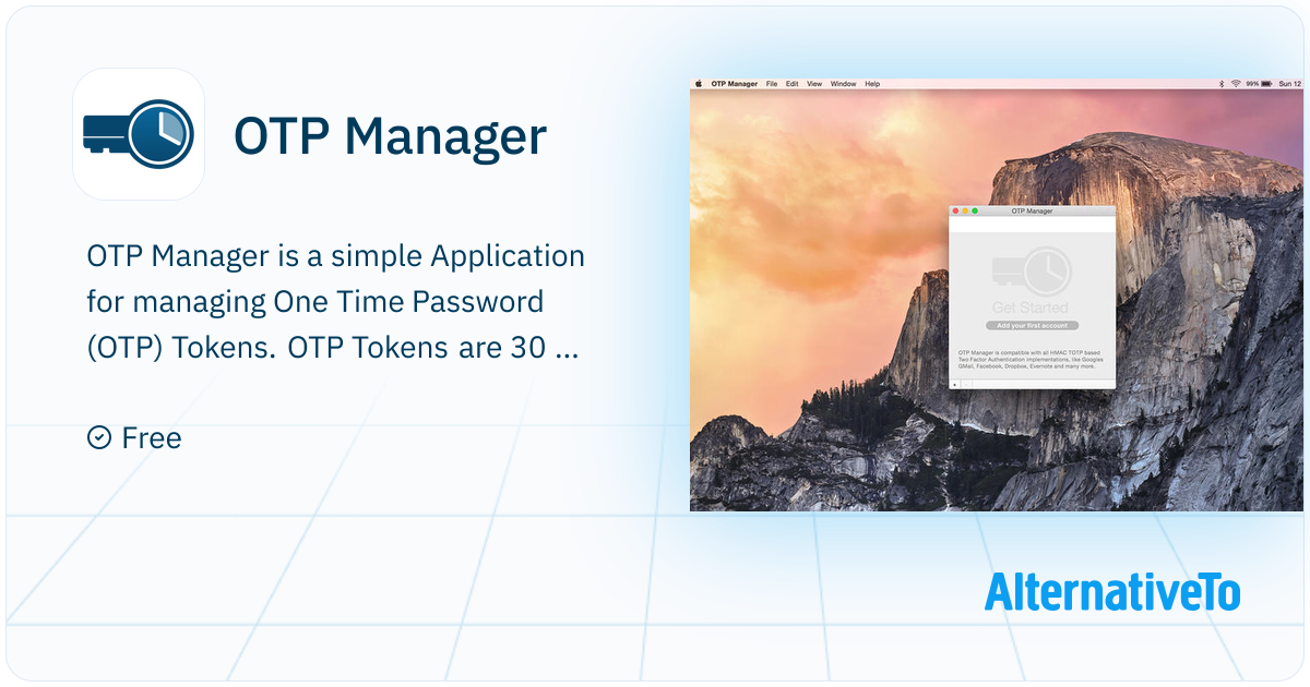 OTP Manager: Simple Application for managing One Time Password (OTP ...