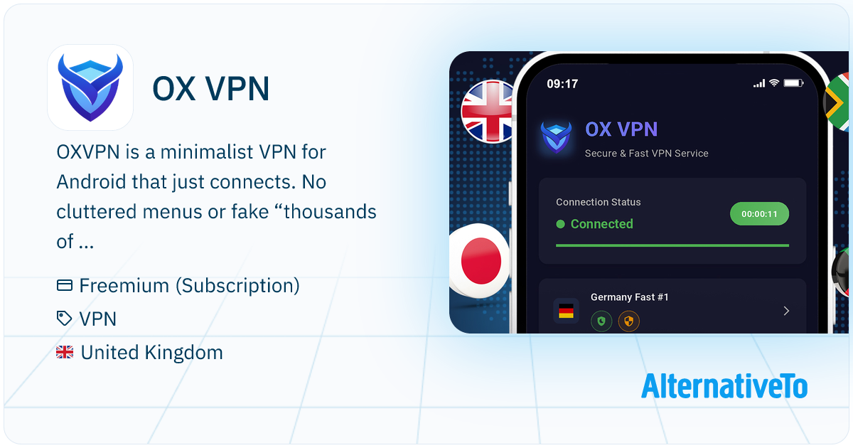 OX VPN: Fast, private Android VPN with one-tap WireGuard, curated ...