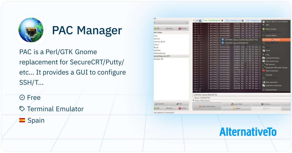 PAC Manager: PAC is a Perl/GTK Gnome replacement for | AlternativeTo