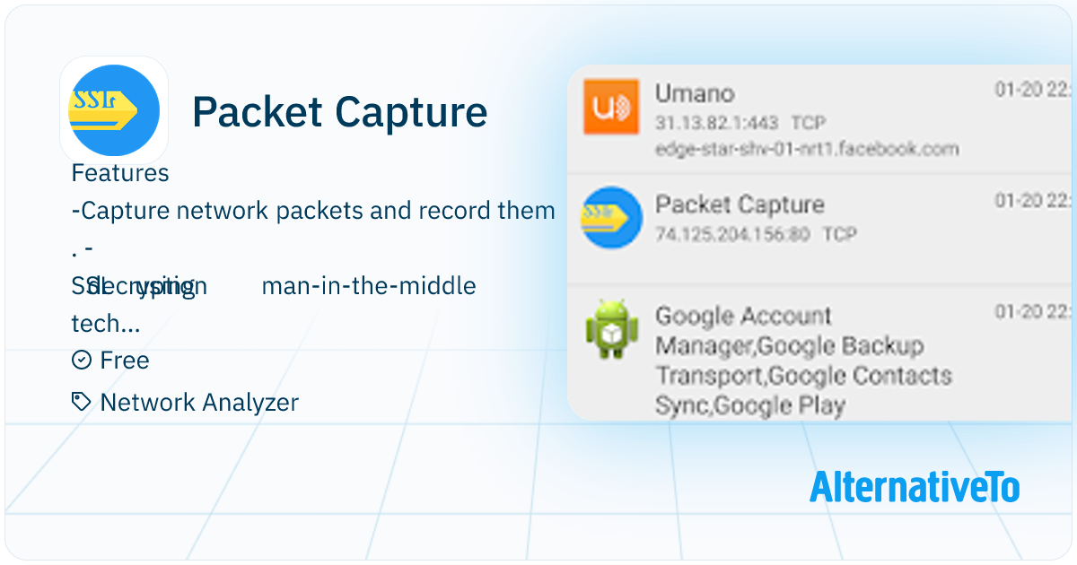 Packet Capture: Packet capture/Network traffic sniffer app with SSL ...