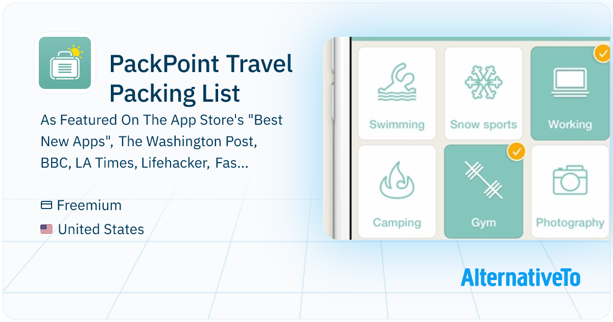 PackPoint Travel Packing List: As Featured On The App Store's "Best New ...