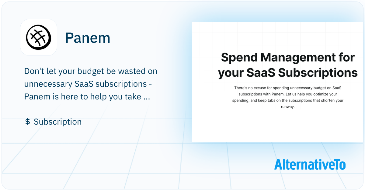 Panem: AI Powered SaaS Spend Management | AlternativeTo