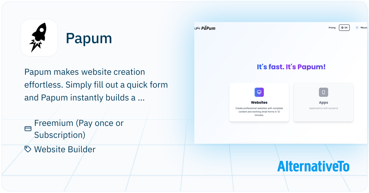 Papum: Instantly creates a full company website with working email ...