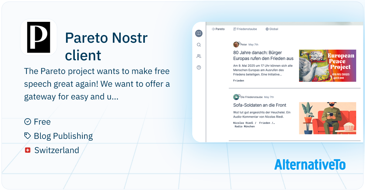Pareto Nostr client: An open source publishing ecosystem for ...