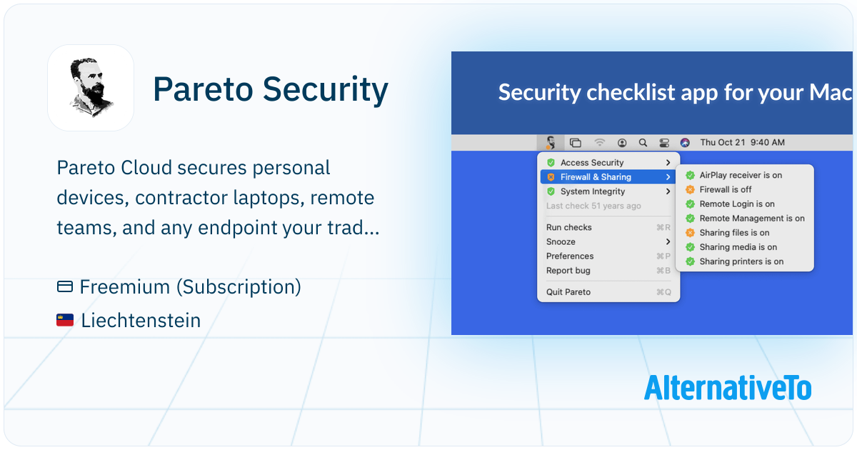 Pareto Security: Non-invasive device monitoring for modern workforces ...