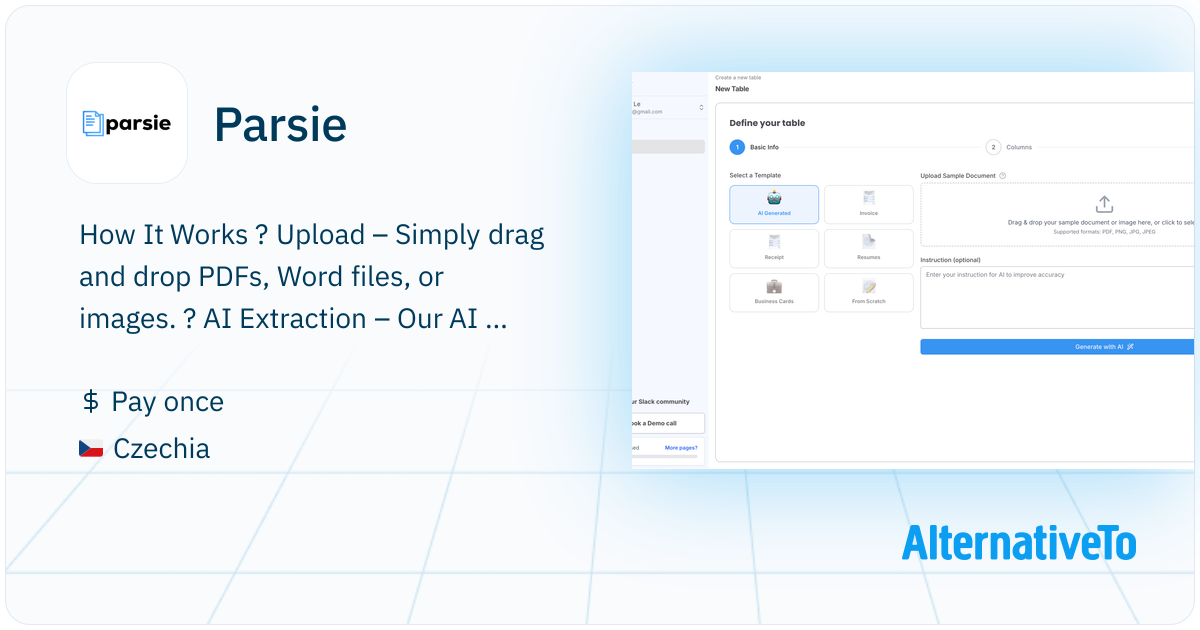Parsie: Advanced AI-driven document parsing tool that extracts key data ...