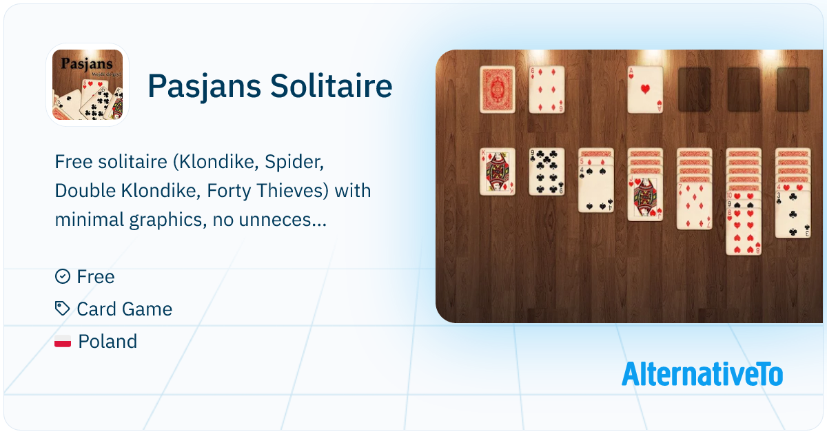 Pasjans Solitaire: A very elegant, cross-platform solitaire suite for ...
