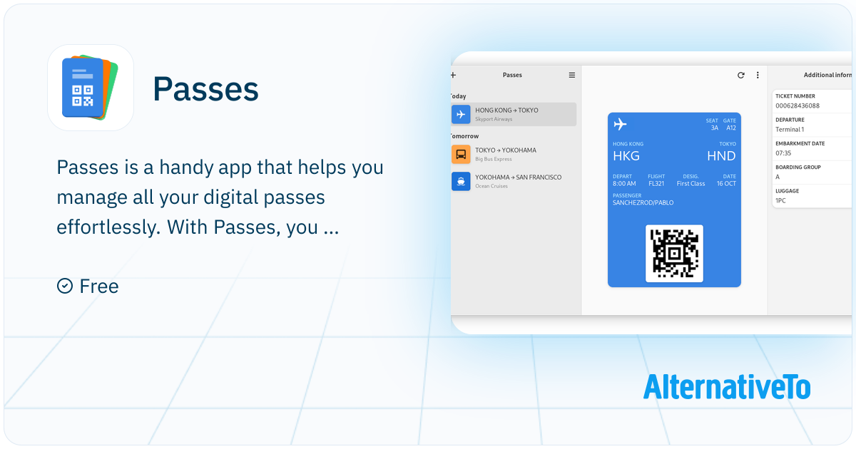 Passes: Handy app that helps you manage all | AlternativeTo