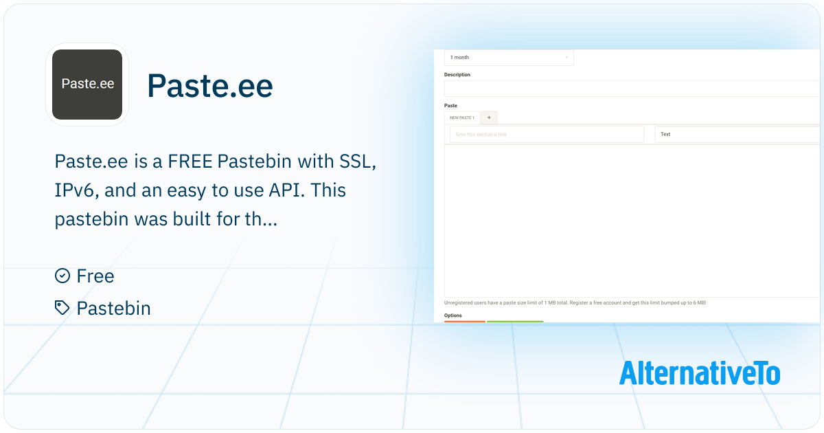 Paste.ee: A simple, easy to use Paste service with no intrusive ads or ...