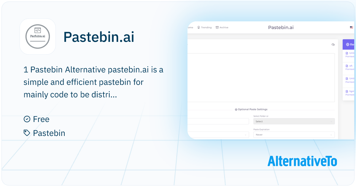 Pastebin.ai: Pastebin.ai is a simple and efficient pastebin for mainly ...