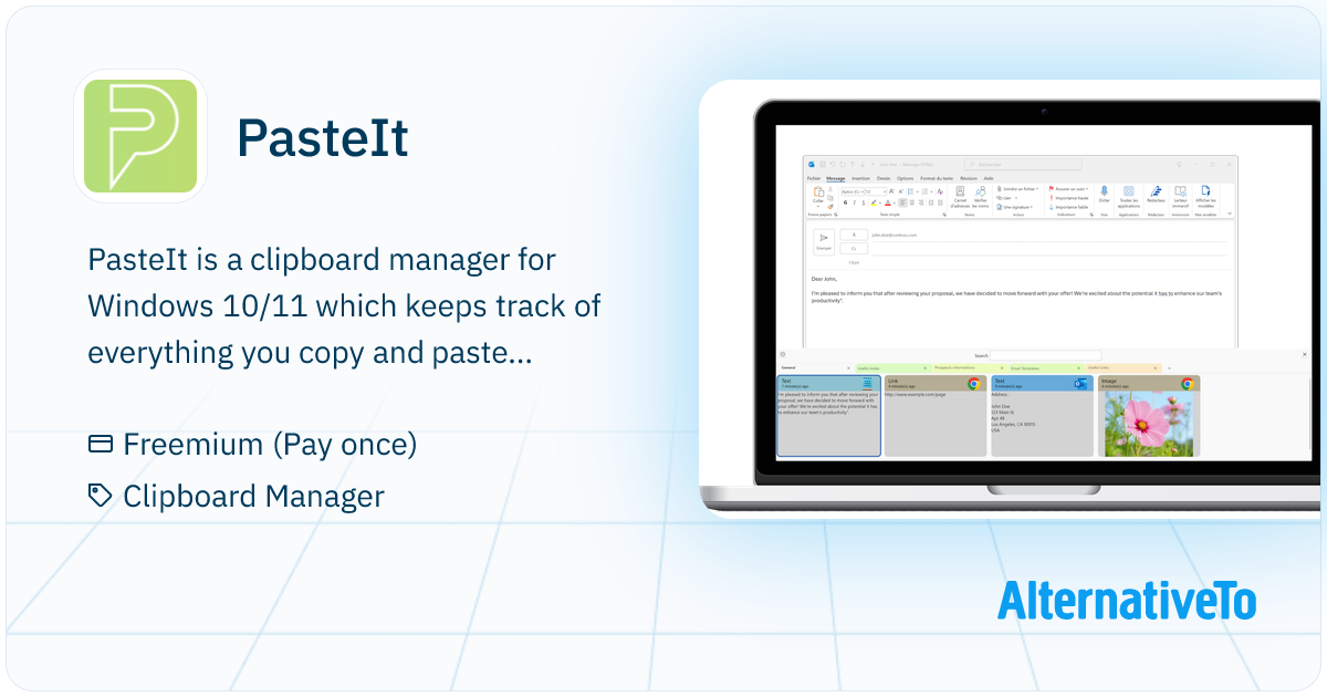 PasteIt: Clipboard manager for Windows 10/11 | AlternativeTo