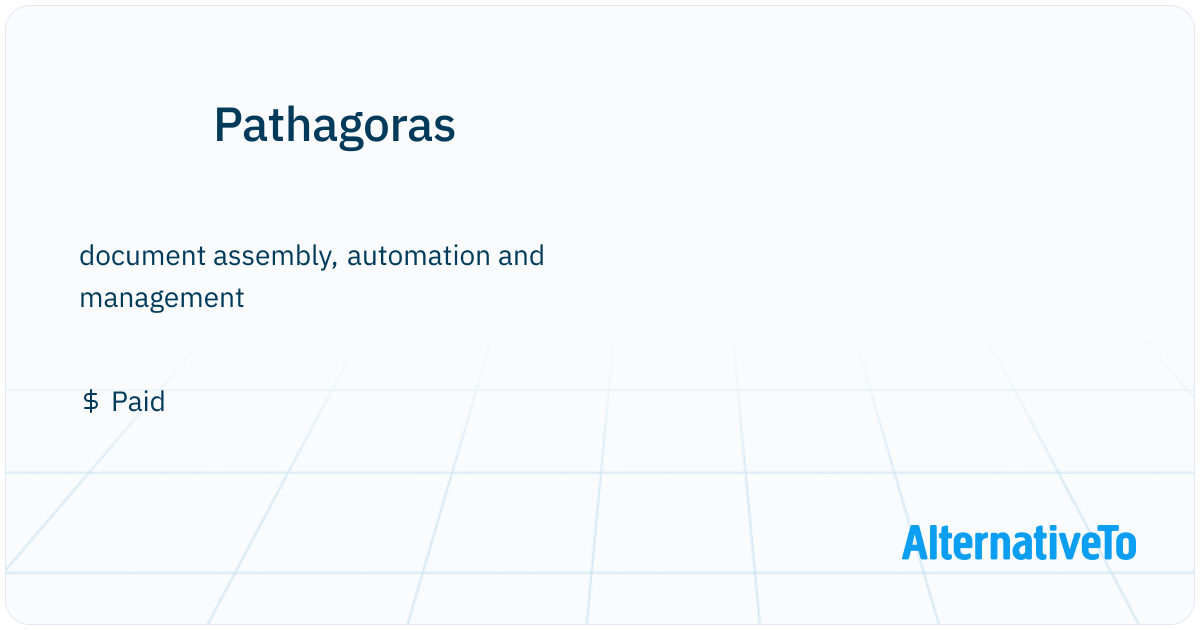 Pathagoras: Document assembly, automation and | AlternativeTo