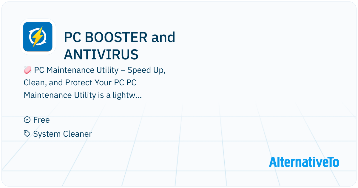 PC BOOSTER and ANTIVIRUS: Make your PC brand new! | AlternativeTo