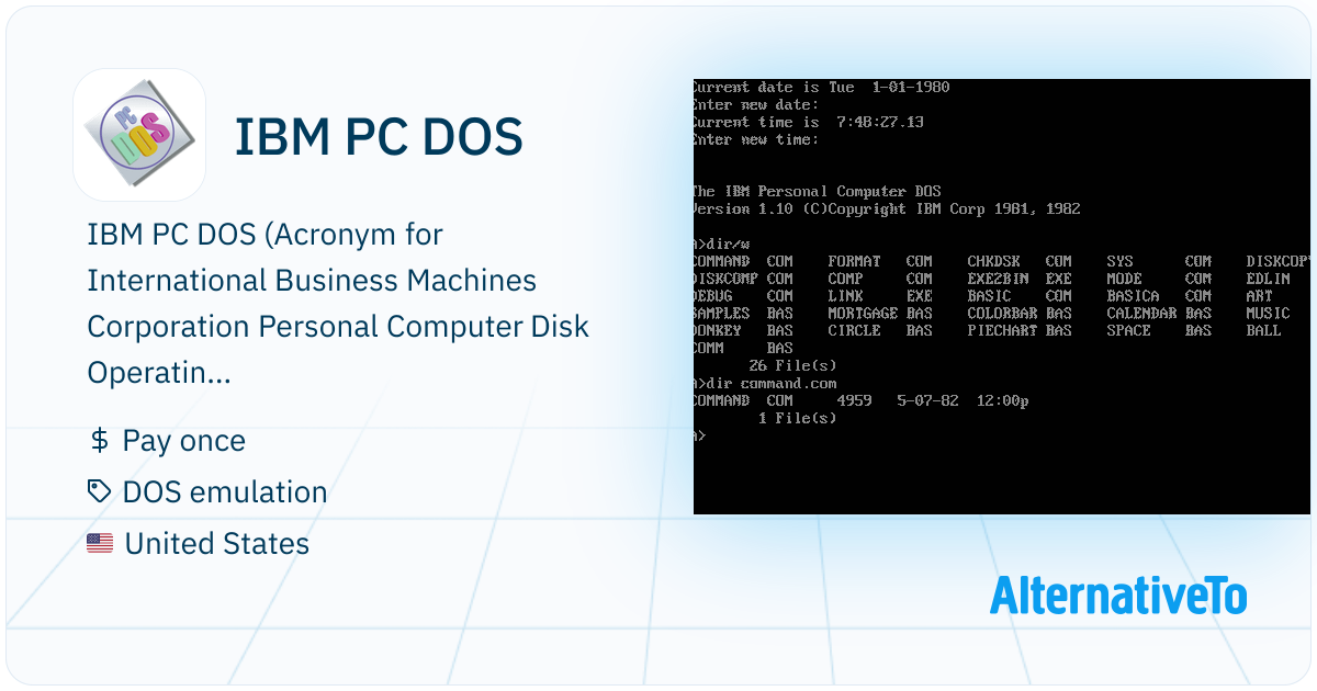 IBM PC DOS: Was an operating system for the IBM Personal Computer ...