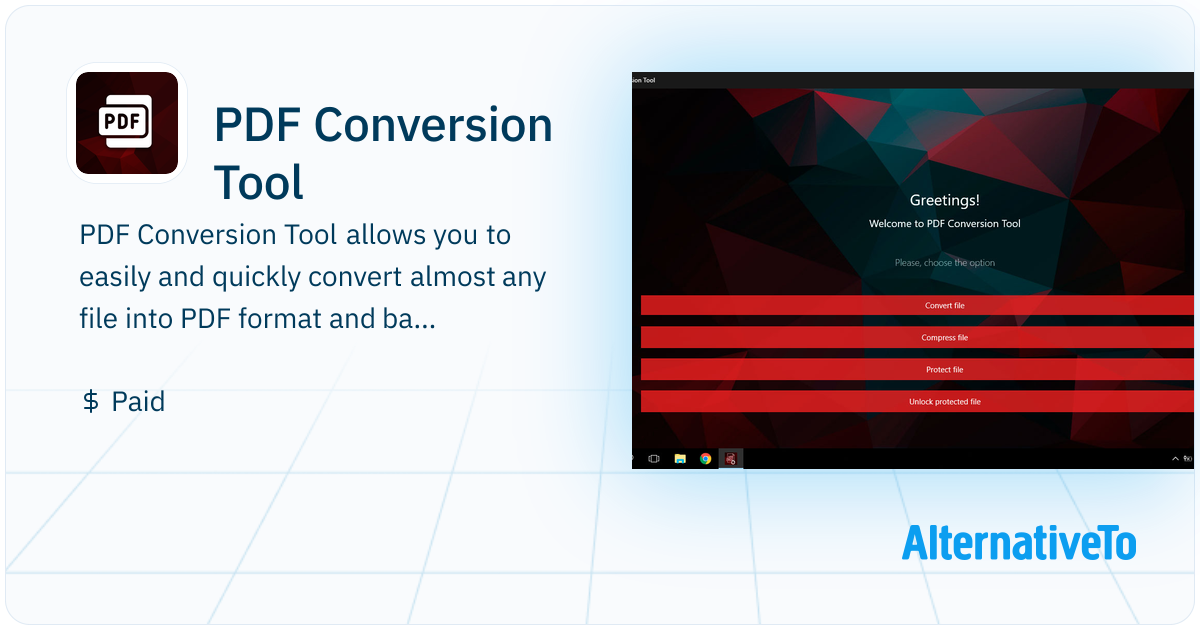 PDF Conversion Tool: Allows you to easily and quickly convert almost ...