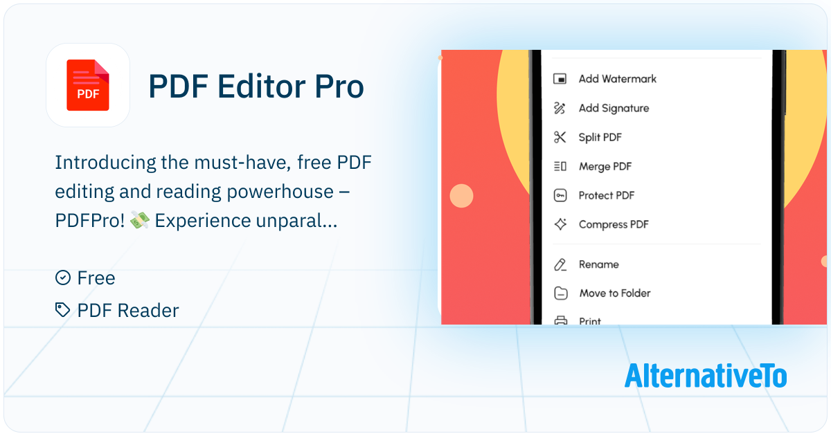 PDF Editor Pro: Revolutionize PDFs for free! Try PDFPro: advanced ...