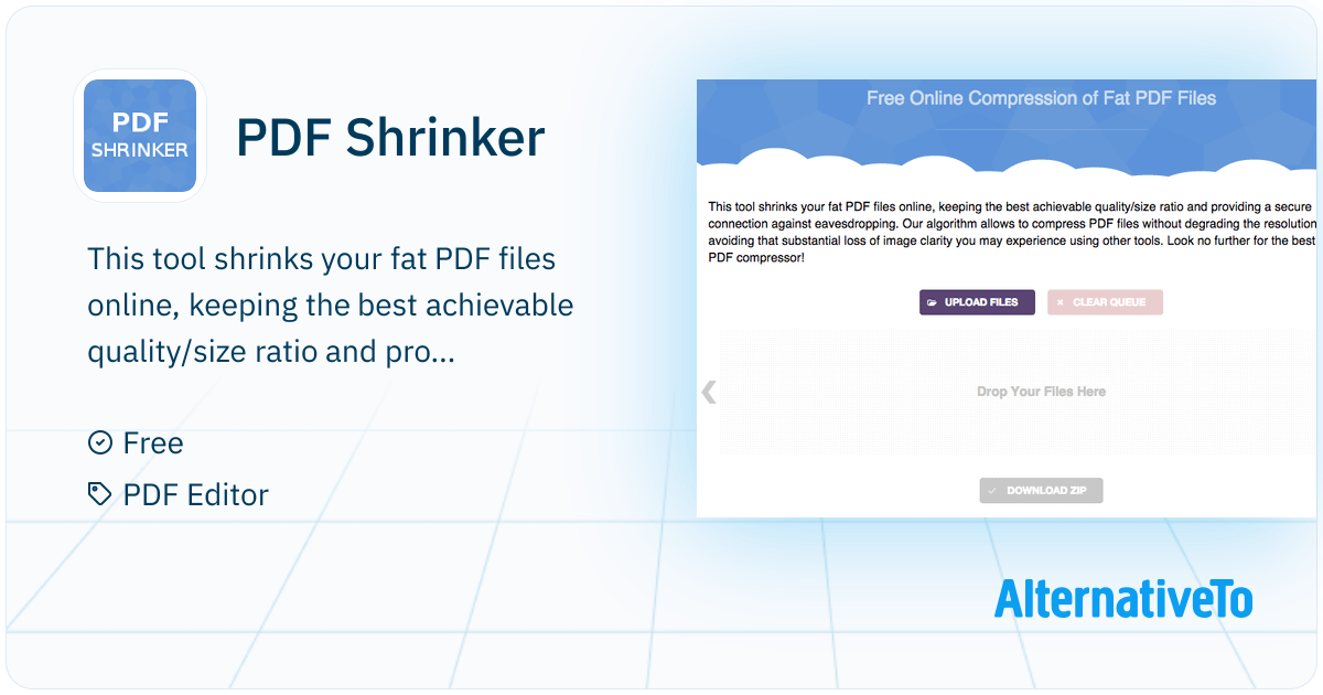 PDF Shrinker: This tool shrinks your fat PDF files online | AlternativeTo