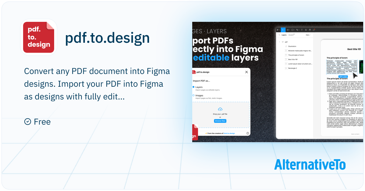 pdf.to.design: Convert any PDF document into Figma designs. | AlternativeTo