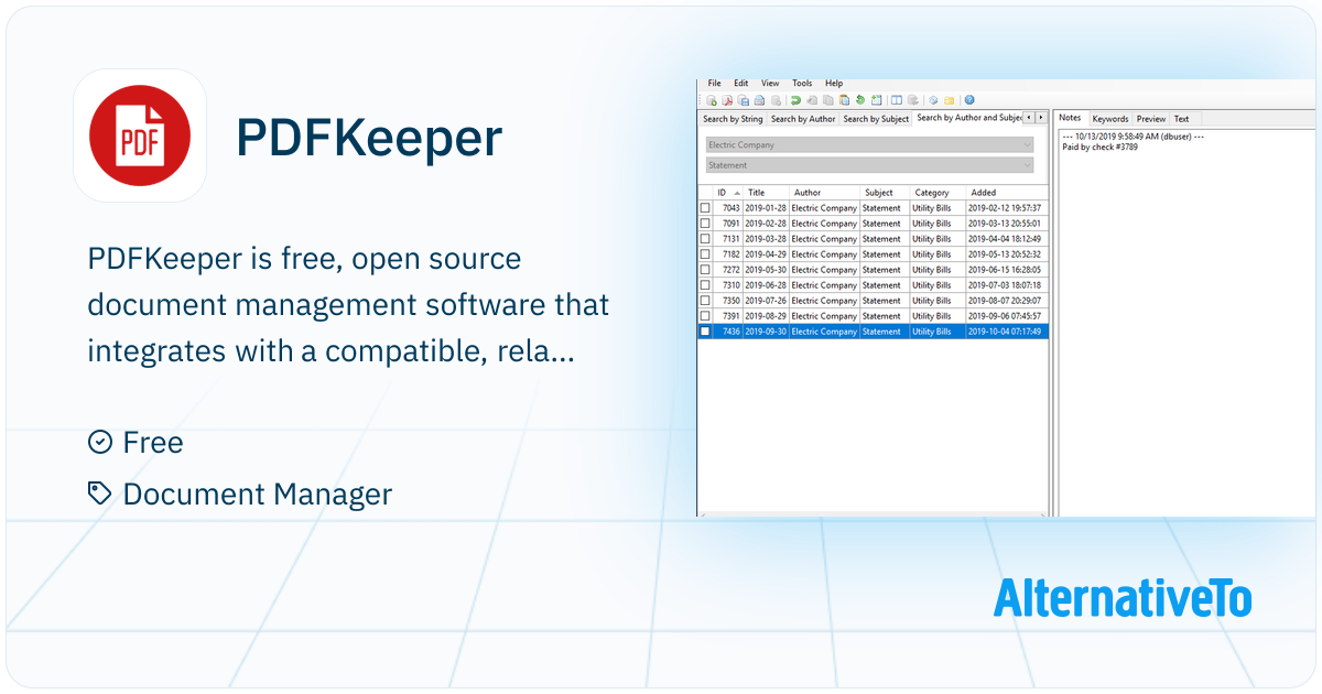 PDFKeeper: Open Source PDF Document Management | AlternativeTo