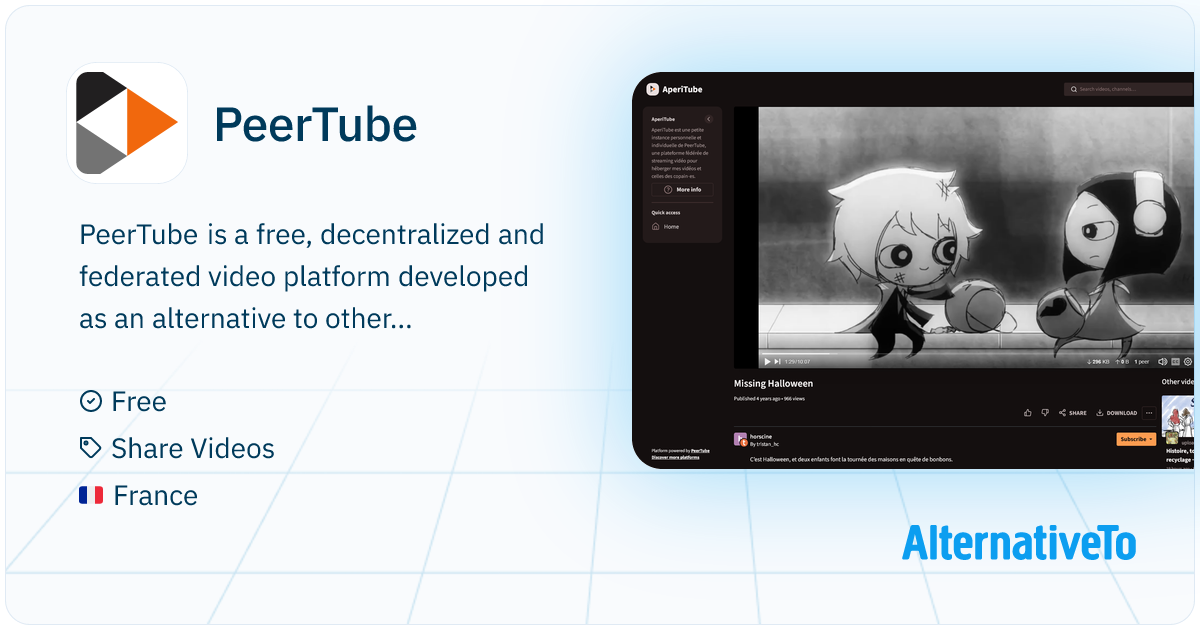 PeerTube: Decentralized video platform | AlternativeTo