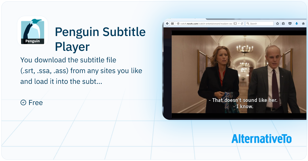 Penguin Subtitle Player: An open-source, cross-platform standalone ...