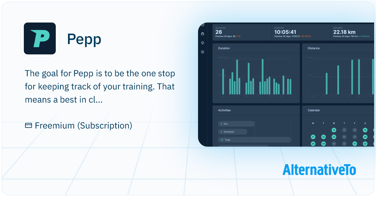 Pepp: Takes care of your workout data, | AlternativeTo