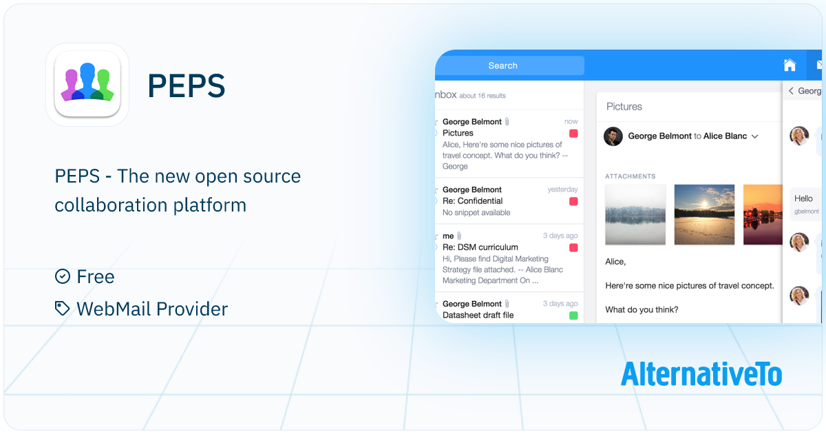 PEPS: Open source secure email and file sharing platform | AlternativeTo