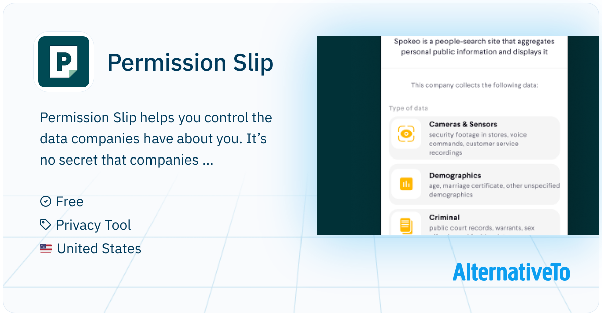 Permission Slip: One app to take back control of your data | AlternativeTo