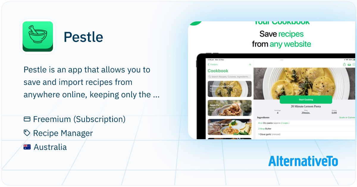 Pestle: The best app to discover & save new recipes! | AlternativeTo