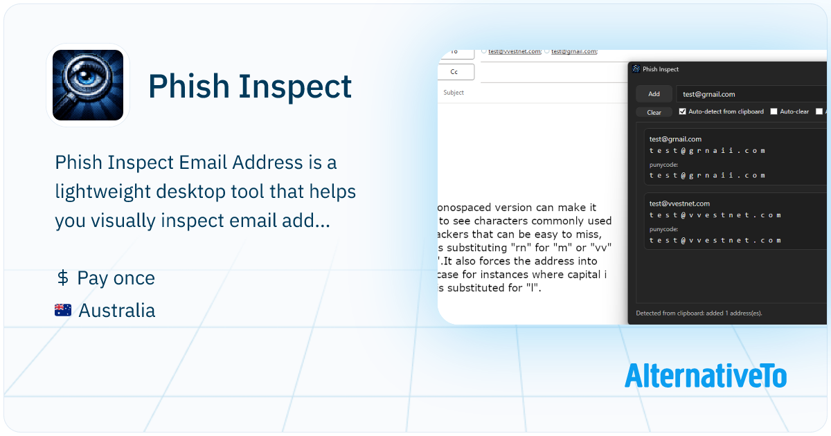 Phish Inspect: Lightweight tool to aid users in visually inspecting ...