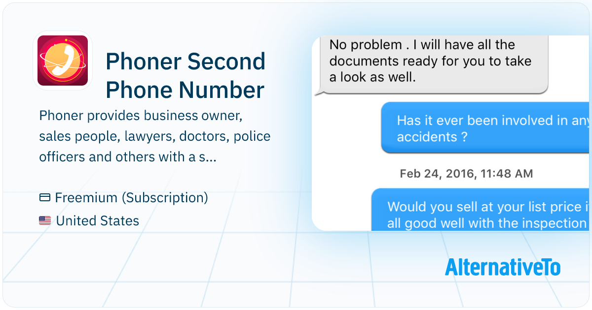 Phoner Second Phone Number: Phoner provides business owner, sales ...
