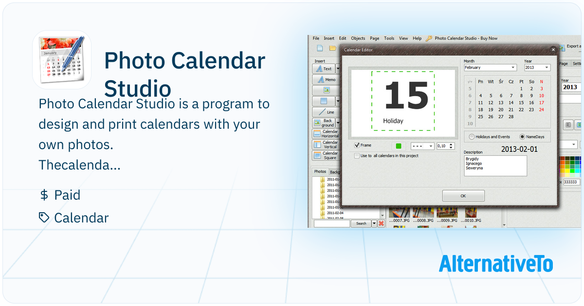 Photo Calendar Studio: Program to design and print calendars with your ...