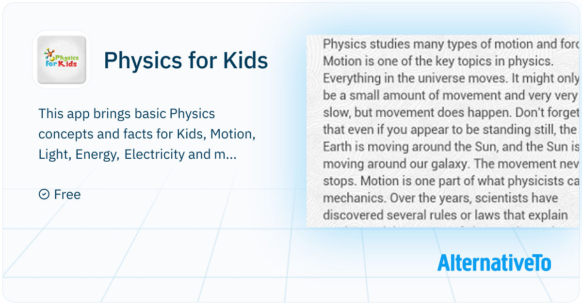Physics for Kids: This app brings basic Physics concepts and facts ...