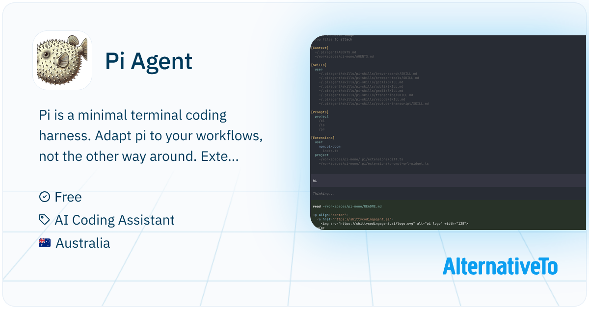 Pi Agent: Pi is a minimal terminal coding harness. | AlternativeTo