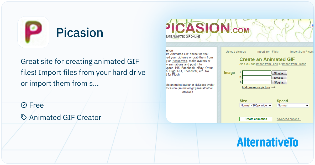 Picasion: Great site for creating animated GIF files! | AlternativeTo