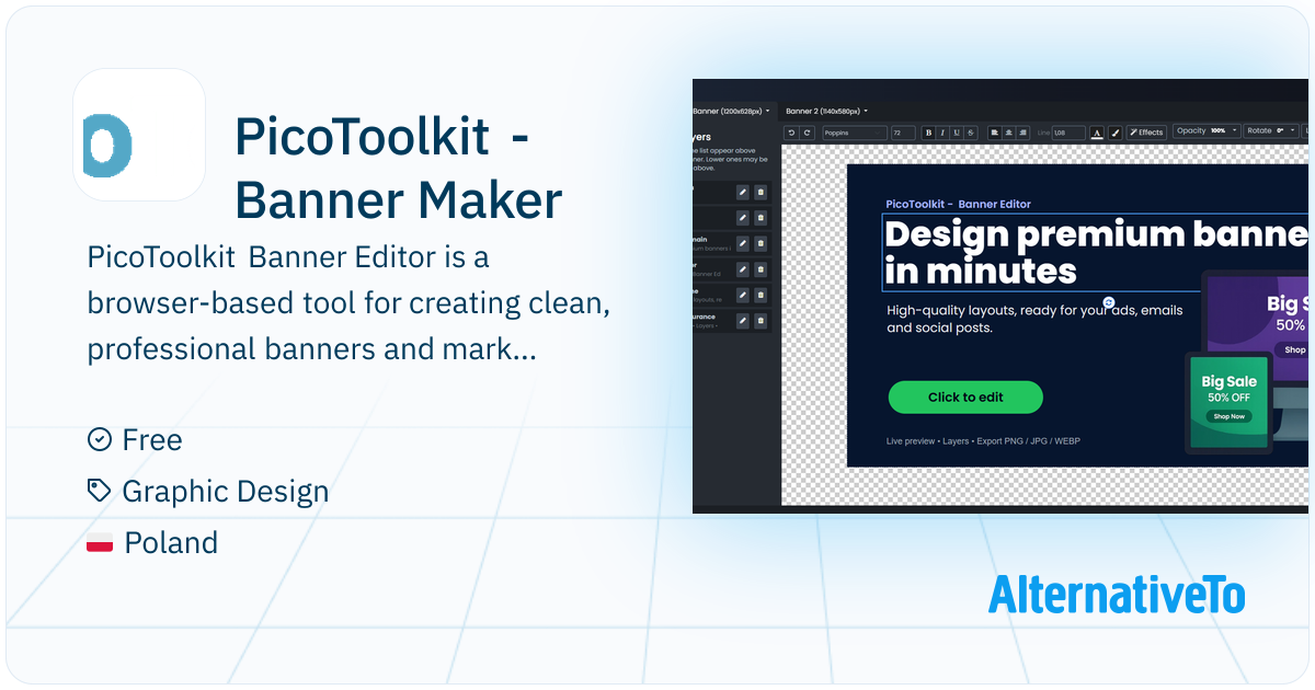PicoToolkit - Banner Maker: Banner Editor that lets you design polished ...