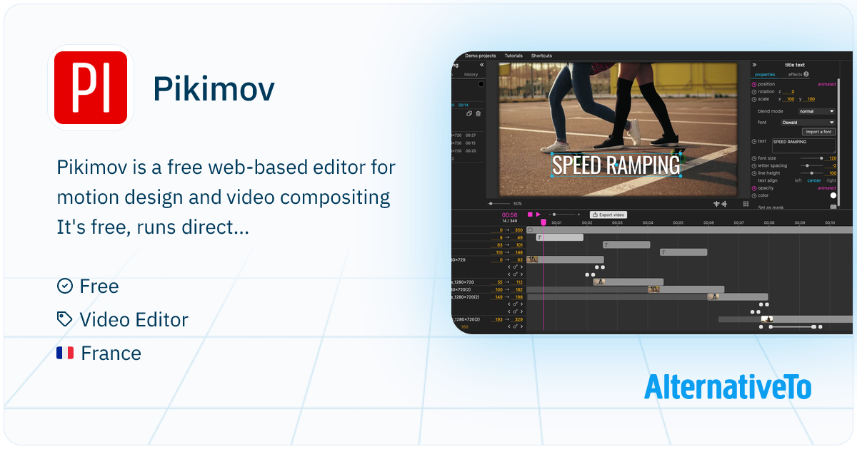 Pikimov: Free web based motion design and video editor | AlternativeTo