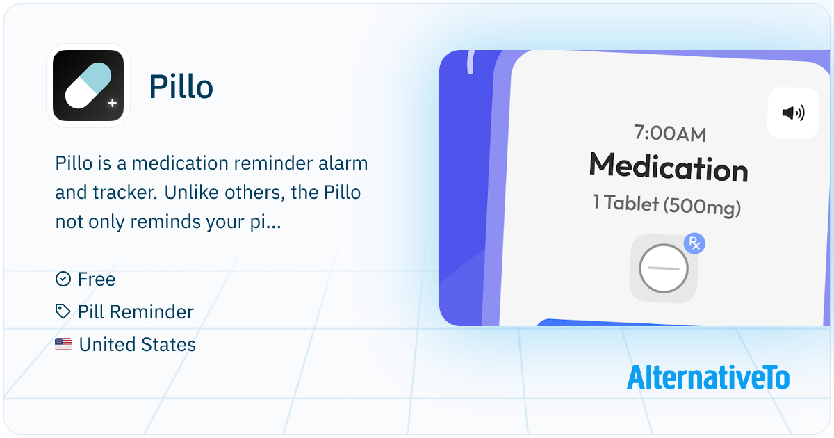 Pillo: Versatile med reminder with health tracking | AlternativeTo