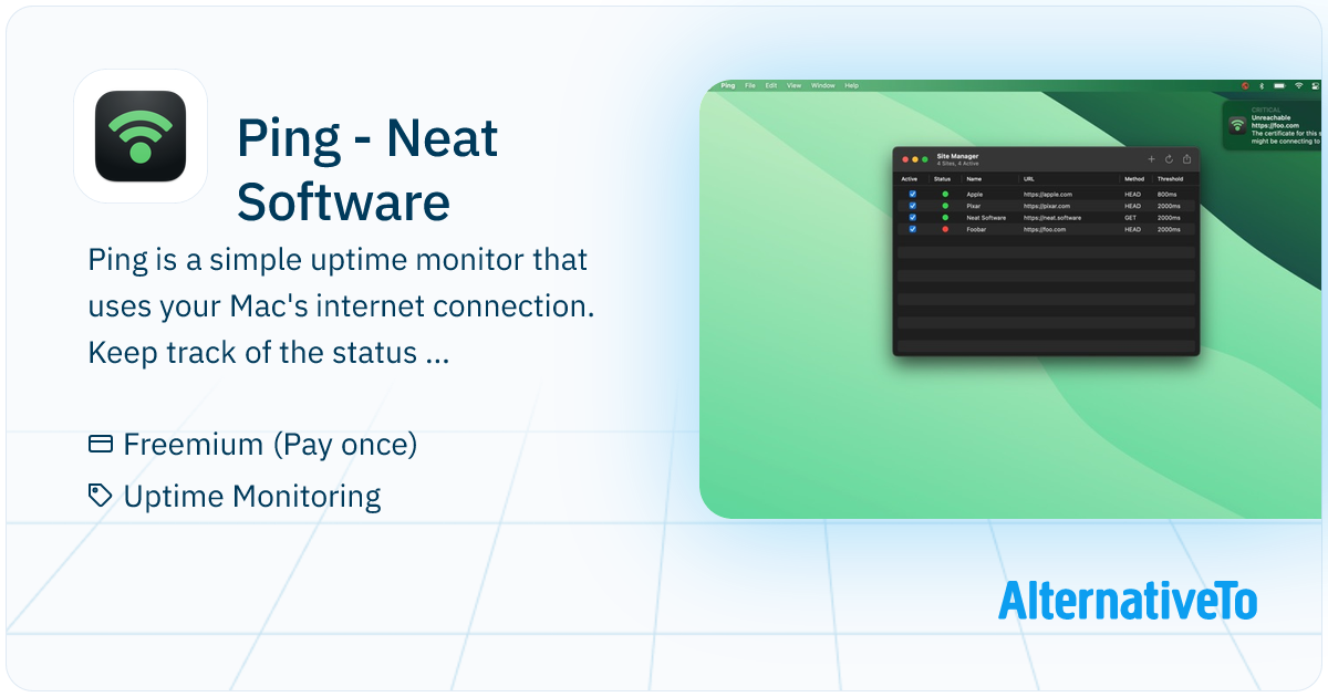 Ping - Neat Software: Simple and a Quick Way keep an eye on important ...