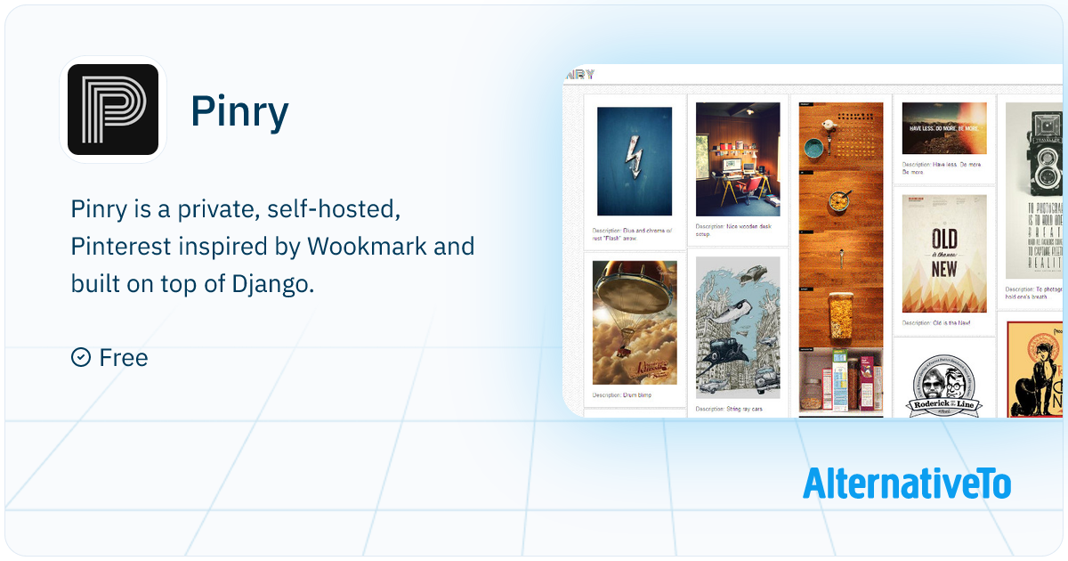 Pinry: Private, self-hosted, Pinterest | AlternativeTo
