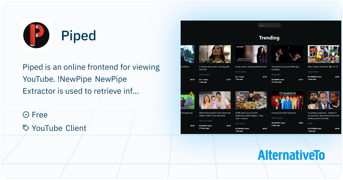 Piped: Ad-free YouTube frontend with privacy, imports, dark mode ...
