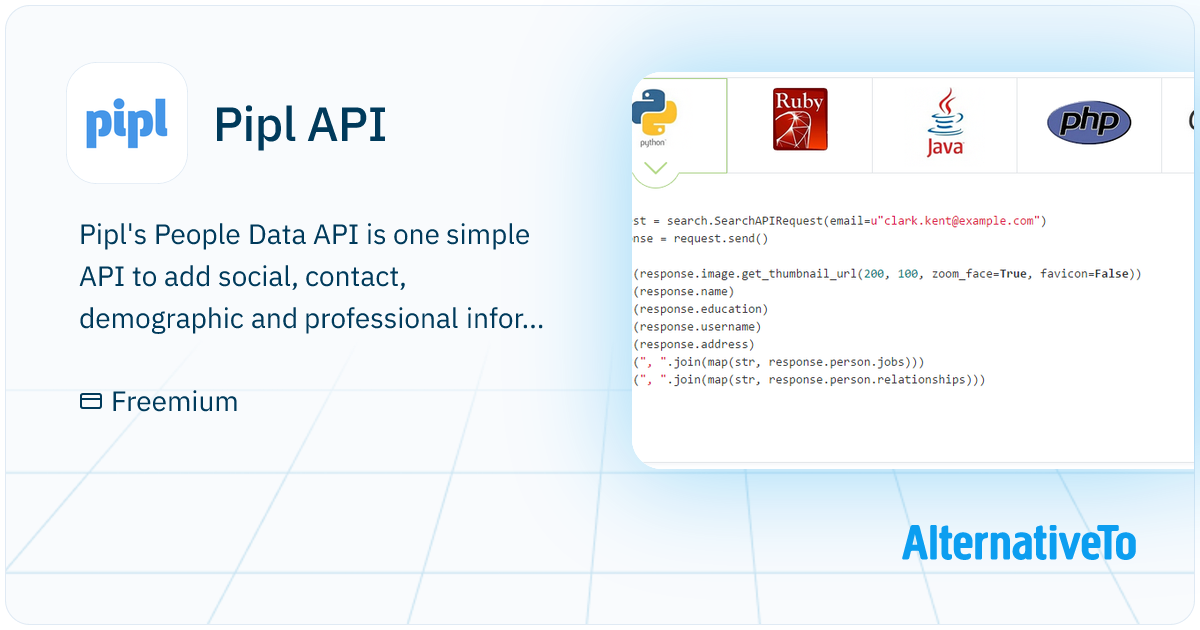 Pipl API: One simple API for social, contact & professional information ...